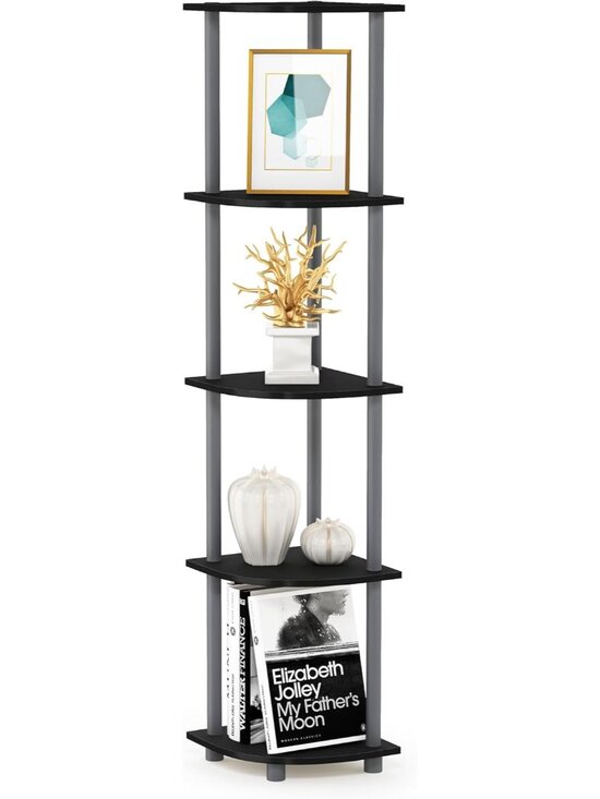 Accents | Turnntube Corner Shelf 5tier Corner Bookshelf Open Storage ...